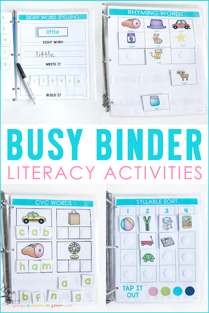 Busy Binder Activities | Lets Play.Learn.Grow