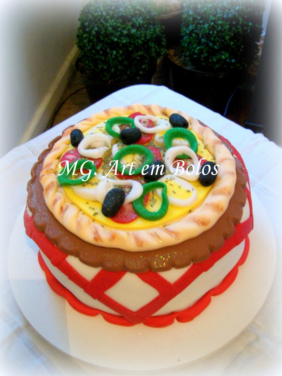 MG. Art em Bolos: Bolo de Pizza