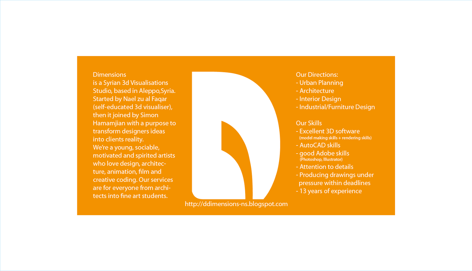 Dimensions: about Dimensions