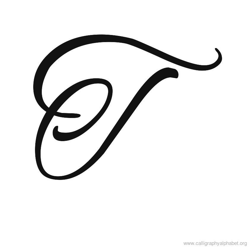 Cursive Bubble Letters T - Birthday Letter