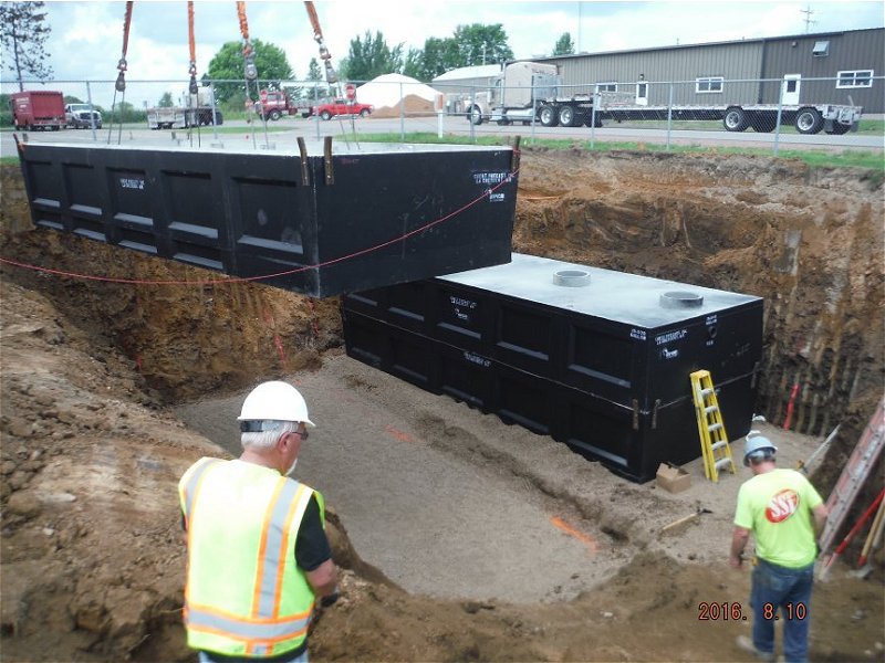 Crest Precast Concrete: Large Tanks installed at a Wisconsin School