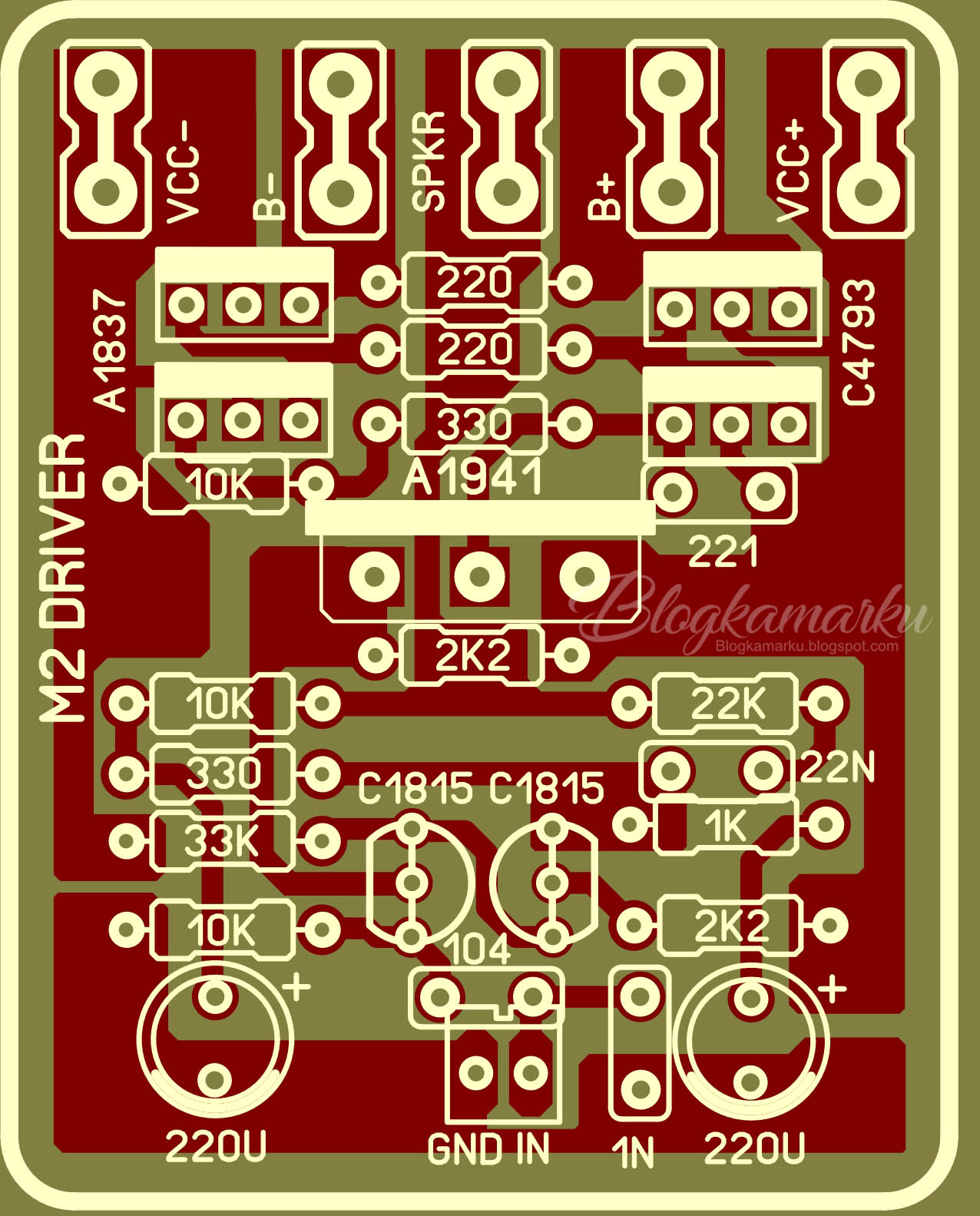 PCB Layout Driver PA M2 Amplifire – BLOGKAMARKU