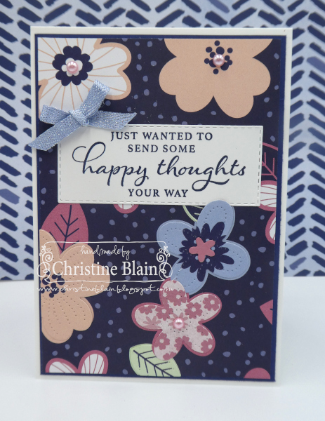 HAPPY HEART CARDS: STAMPIN' UP! PAPER BLOOMS HAPPY THOUGHTS CARD #3