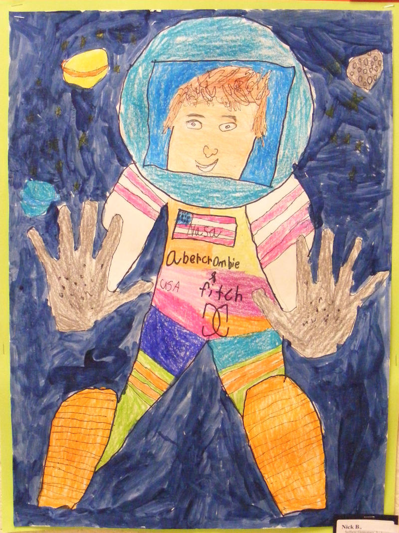 Suffield Elementary Art Blog!: Foreshortening Self-Portraits with Alan Bean