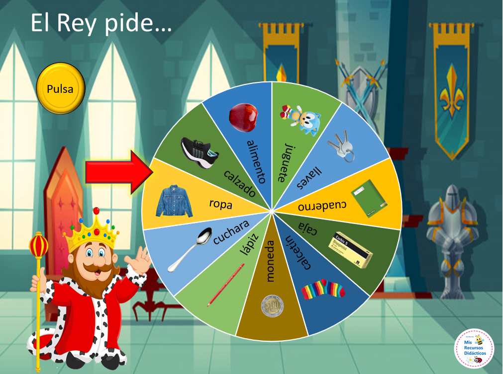 Ruleta El Rey pide - Juego online | Mis recursos didácticos