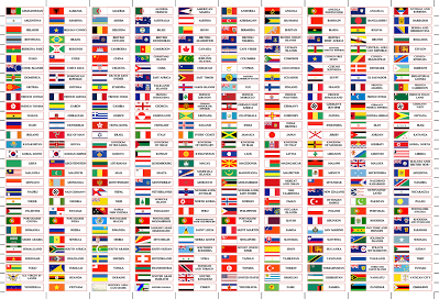 World Coin Shop: 300 World Country Flag Stickers @ 60