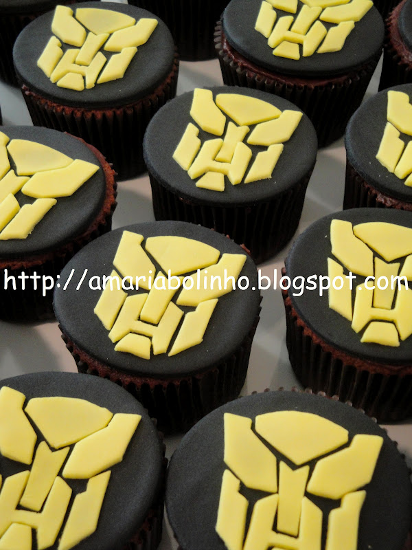 Maria Bolinho Cupcakes : Transformers Bumblebee