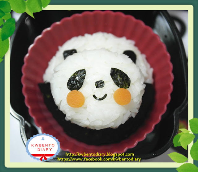 Karenwee's Bento Diary: Bento#Jan11~Panda & Chick Onigiri