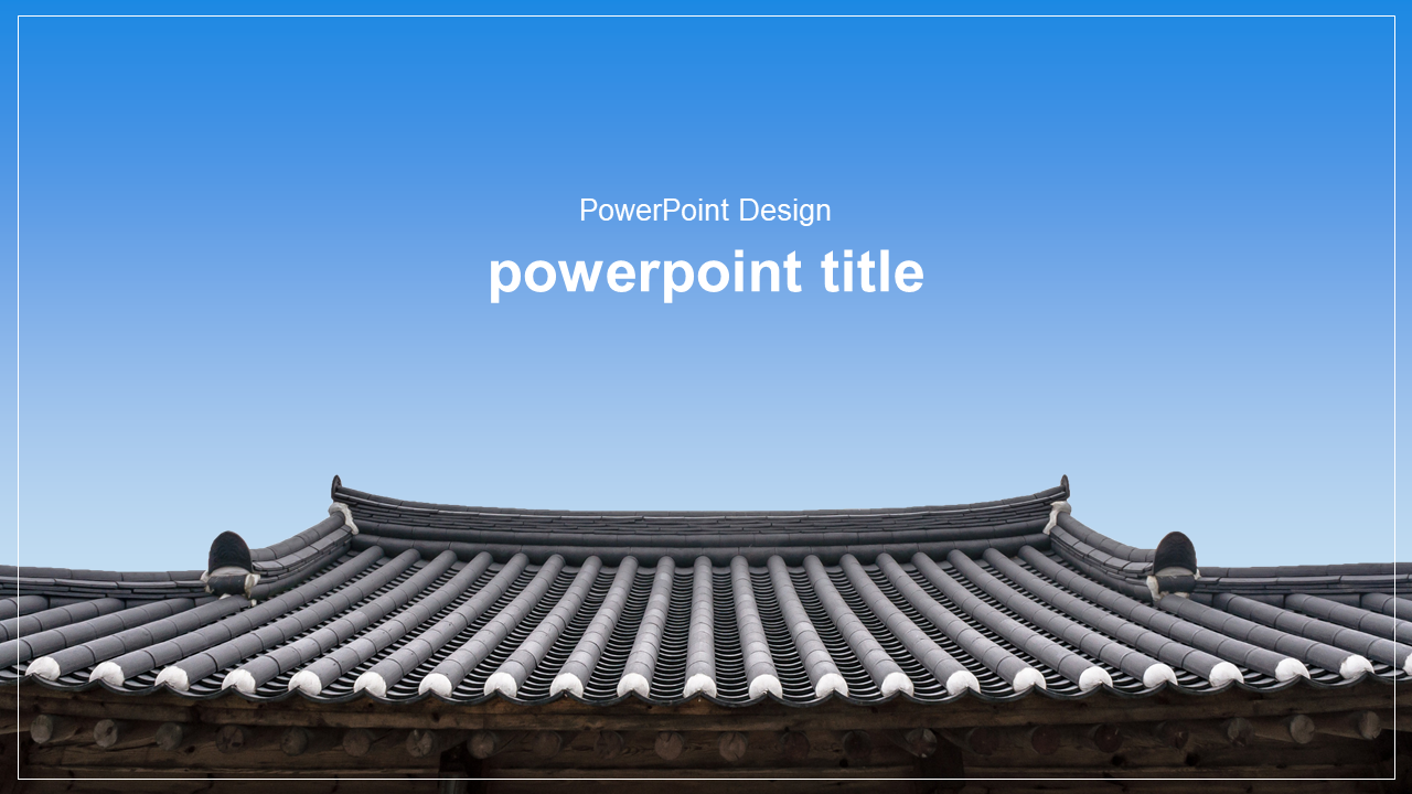 Korea Traditional Roof PowerPoint Templates - PowerPoint Free