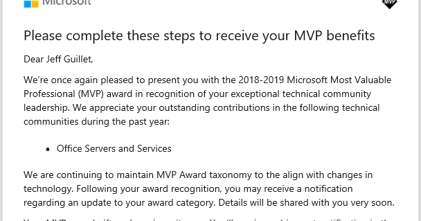 Congratulations 2018-2019 Microsoft MVP! | The EXPTA {blog}