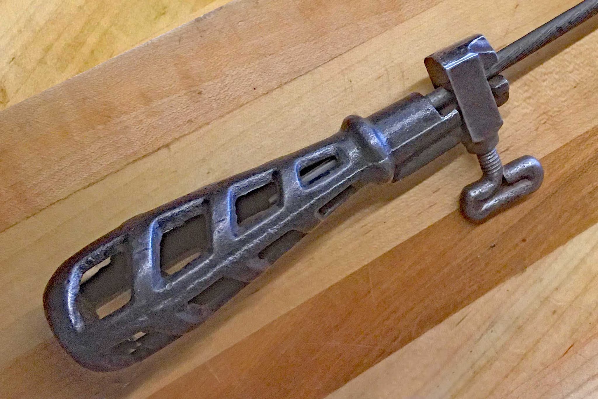 Progress is fine, but it's gone on for too long.: Cast Iron file handle