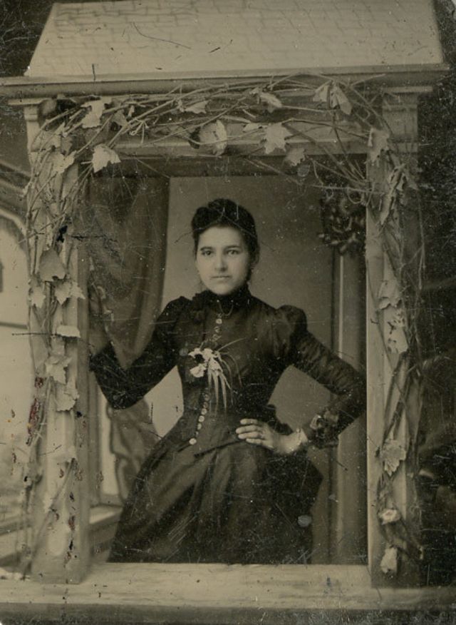 Vintage Photos of Victorian People Posing Next to the Windows ~ Vintage ...