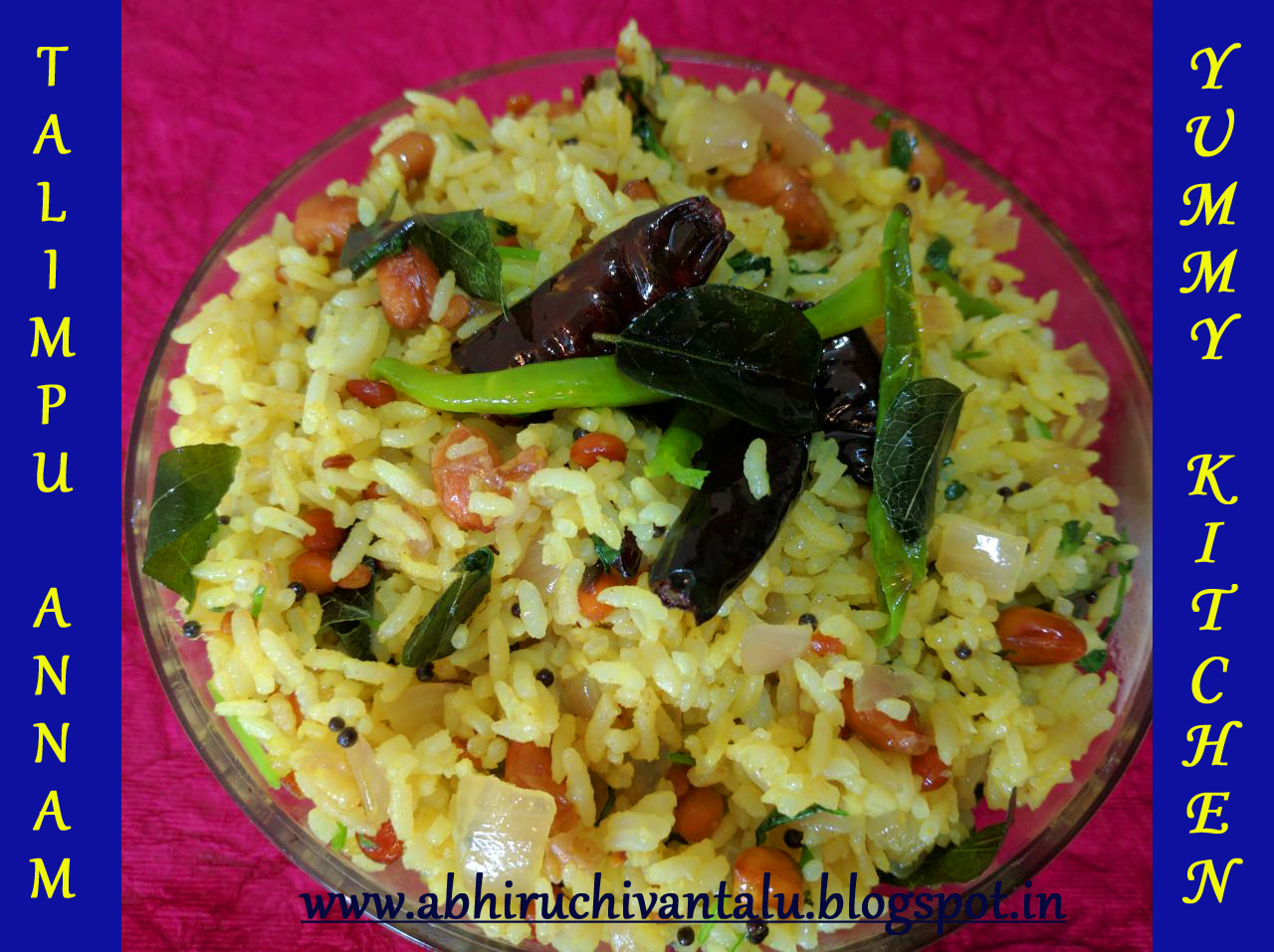 Yummy Kitchen: Talimpu Annam (Simple Tempered Rice) - Yummy way of ...