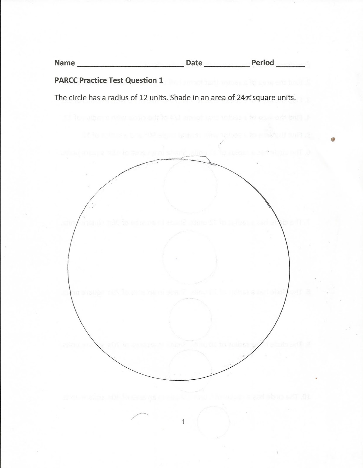 Geometry, Common Core Style: PARCC Practice Test Question 1 (Day 144)