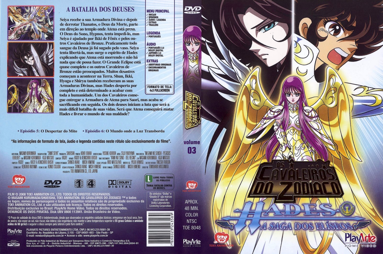 Capas Premium: Os Cavaleiros do Zodíaco - Hades - A Saga dos Elíseos - Vol.01 ao Vol.03