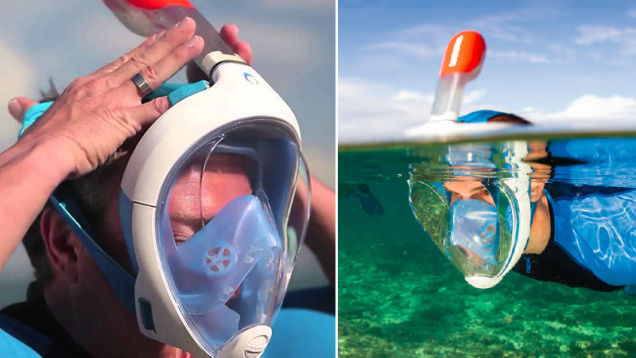 Easybreath Snorkeling Mask Full Face - Easybreath Tribord Snorkeling Mask