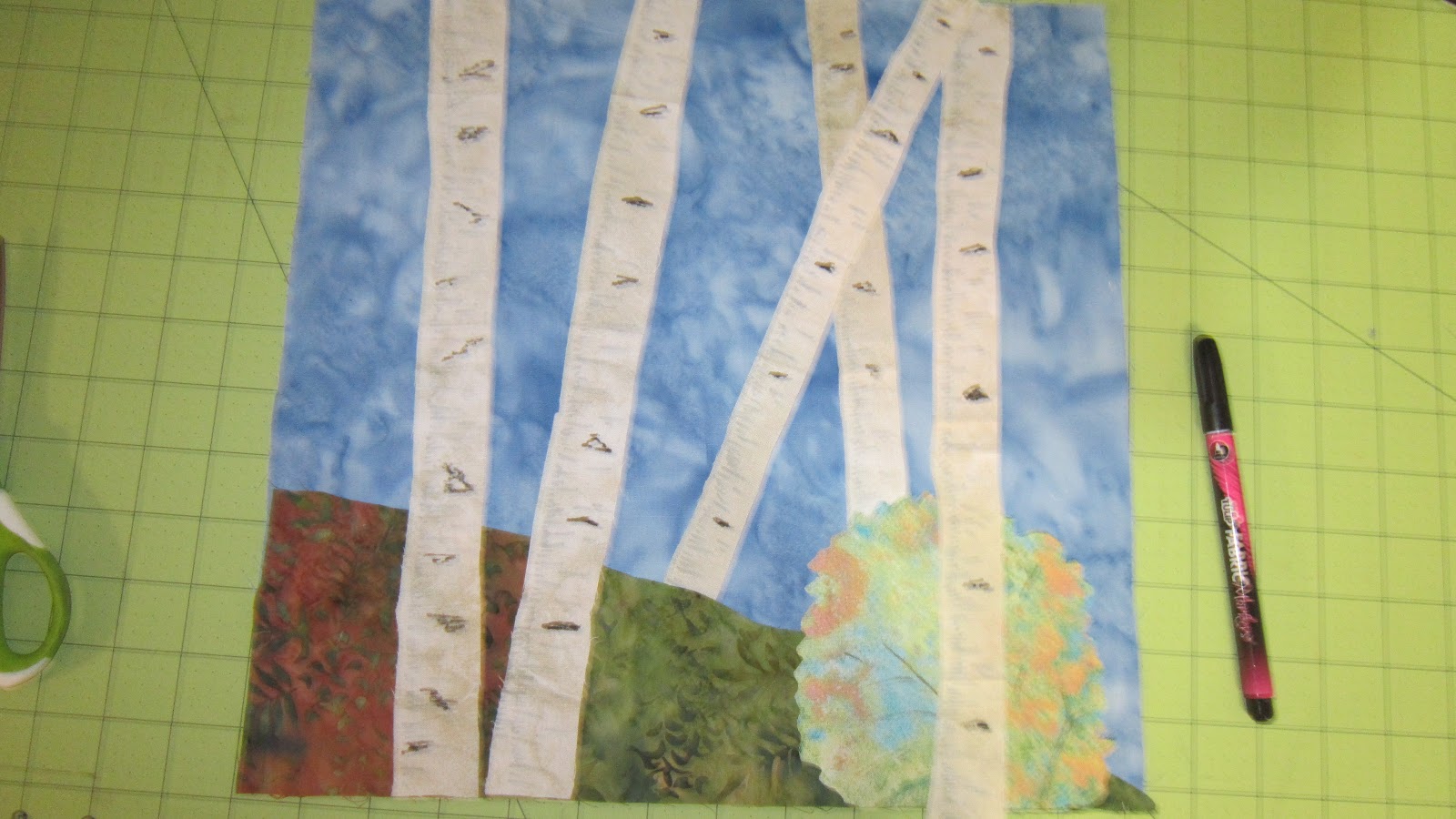Just Quilt It: Tutorial for an Aspen Landscape Block