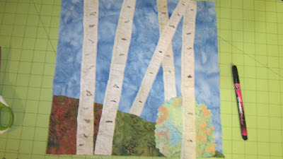 Just Quilt It: Tutorial for an Aspen Landscape Block