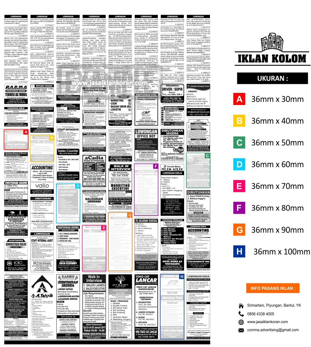 Perbedaan Iklan Baris dan Iklan Kolom dalam Koran - biro iklan koran