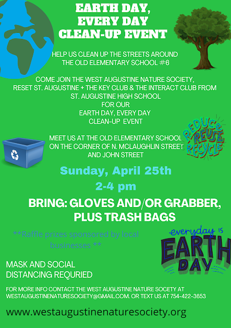 West Augustine Nature Society: Earth Day Every Day Clean-Up Event