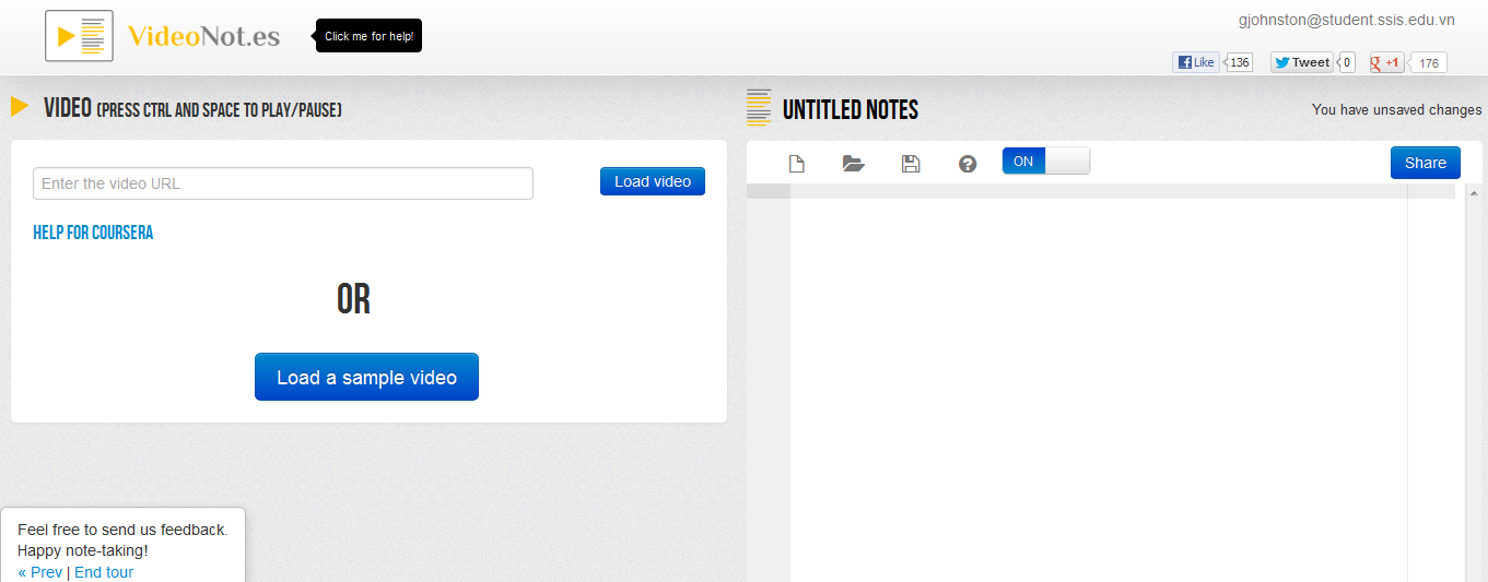 Video Note Taking Tool: VideoNot.es