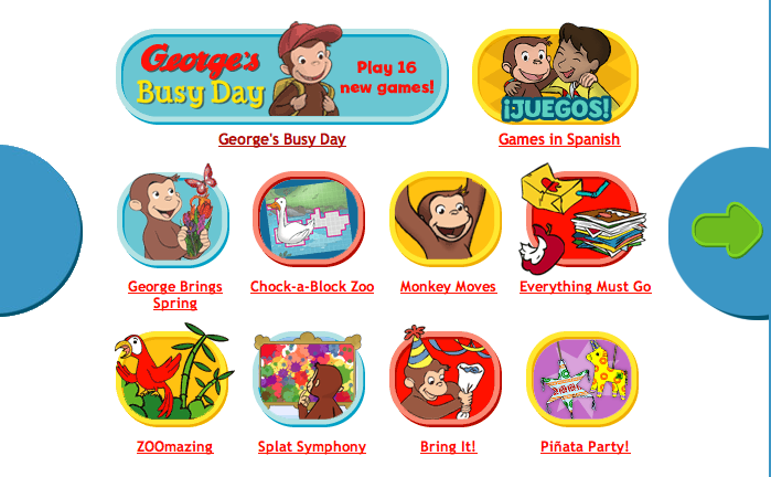 Curious George Pbs Kids Fun Kids Video Games Computer