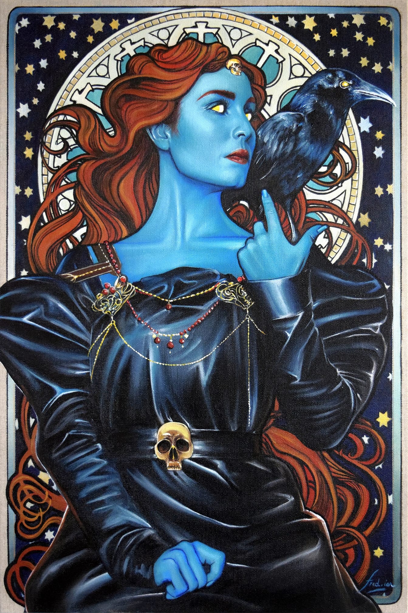 The Geeky Nerfherder: #ArtOfTheDay: 'Mystique Nouveau' by Fred Ian