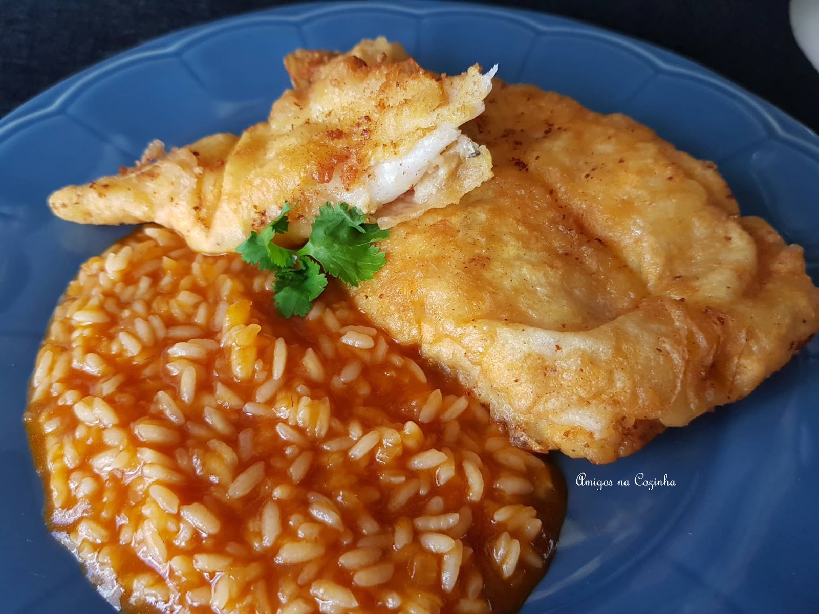 Amigos na Cozinha: Filetes de Peixe-Galo com arroz de tomate cremoso