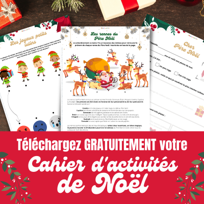Gratuit : 2 cahiers d'activités de Noël (PDF)