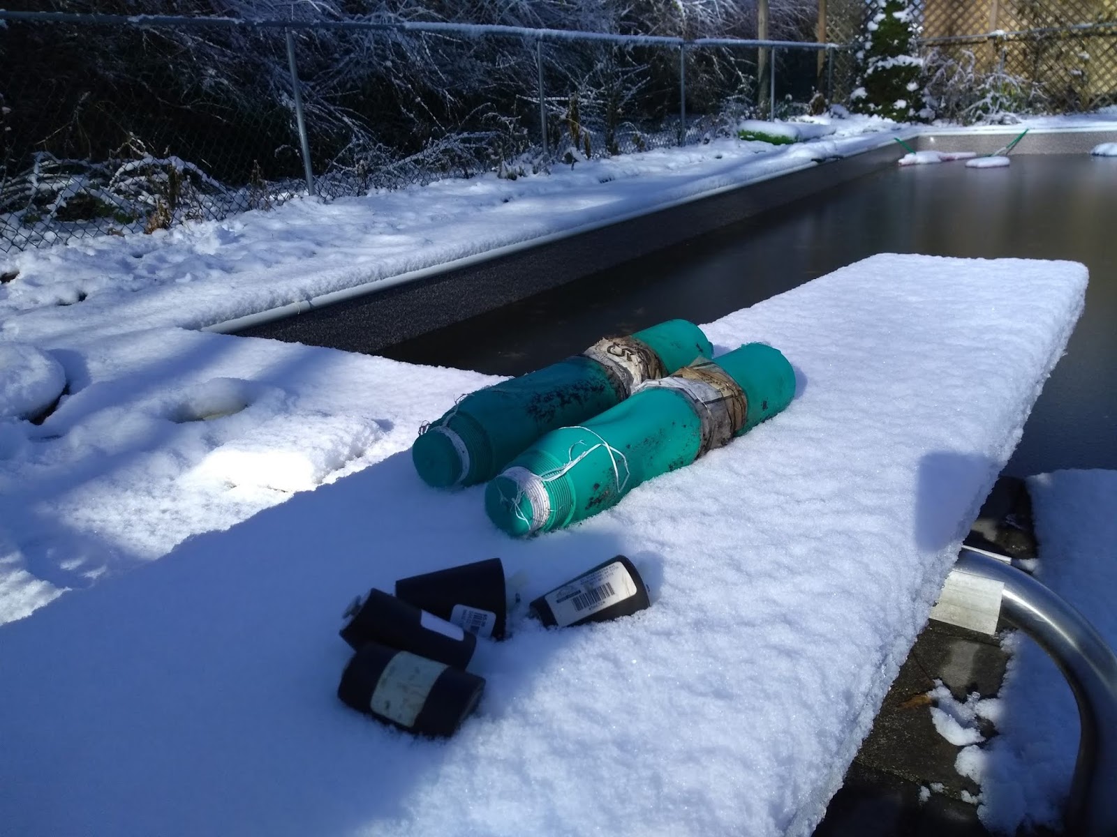 Frozen Uncovered Pools Look Beautiful
