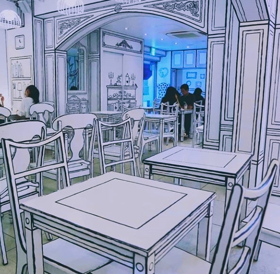 2D Cartoon Cafe In Korea. This Cartoon Cafe Will Make You Feel Like You ...