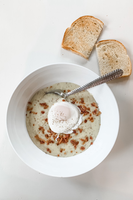 Potato and Onion Breakfast Soup with Egg and Bacon #TasteCreations ...