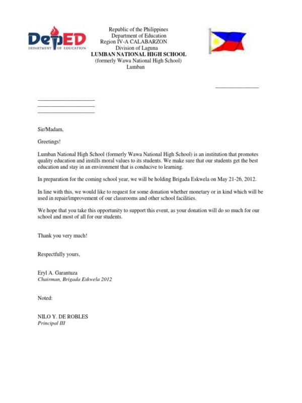 Solicitation Letter Template ~ Resume Letter