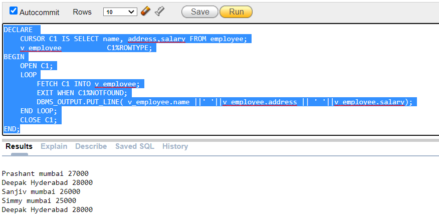 Benefits Of Type And Rowtype In Oracle Pl Sql Anonymous Block Diksha Oracle Training Centre