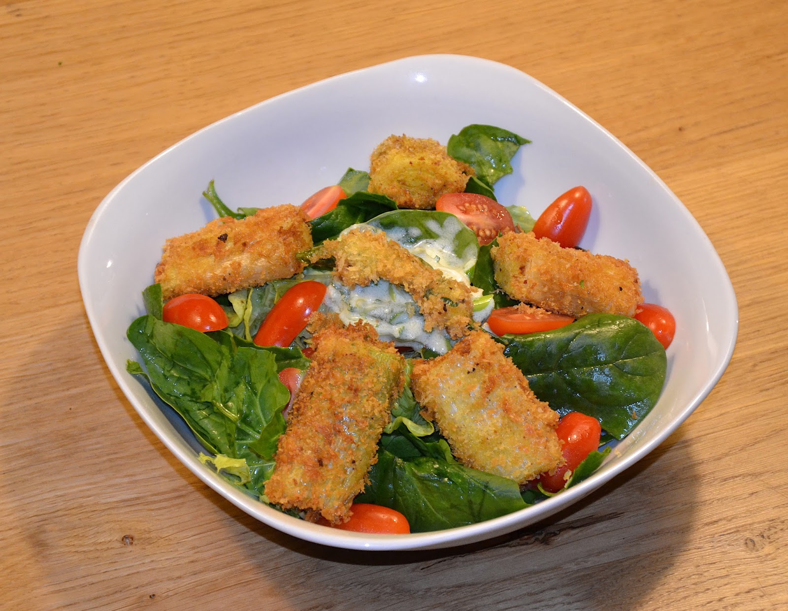 Friends & Foodies Forever: Crispy Leeks with Tangy Yogurt Caper Dressing