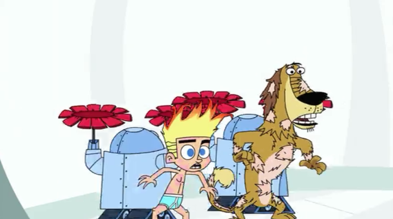Shirtless Drawn Cartoon Boys: Johnny Test in Briefs-4
