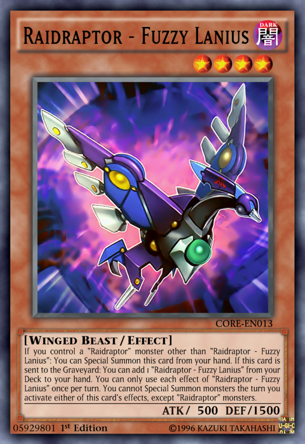 Duel Space: Raidraptor. Deck; Combos e Suportes