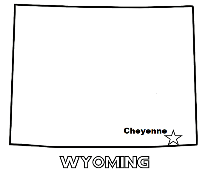 Blog de Biologia: Wyoming State Map coloring page