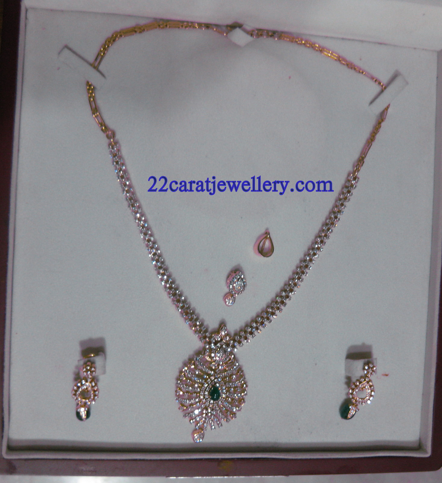 Diamond Necklace with Detachble Pendant - Jewellery Designs