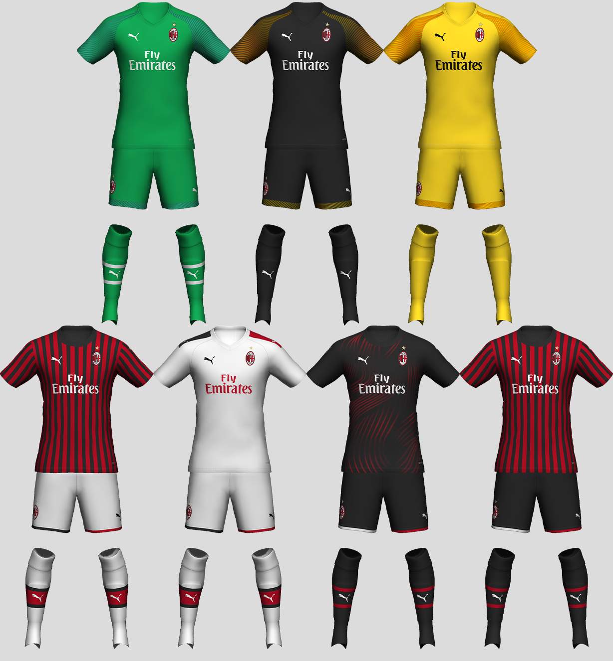 PES 2020 AC Milan 2019 20 Kit Set By Tekask1903 pes-2020-ac-milan-2019-20-kit-set-by-tekask1903