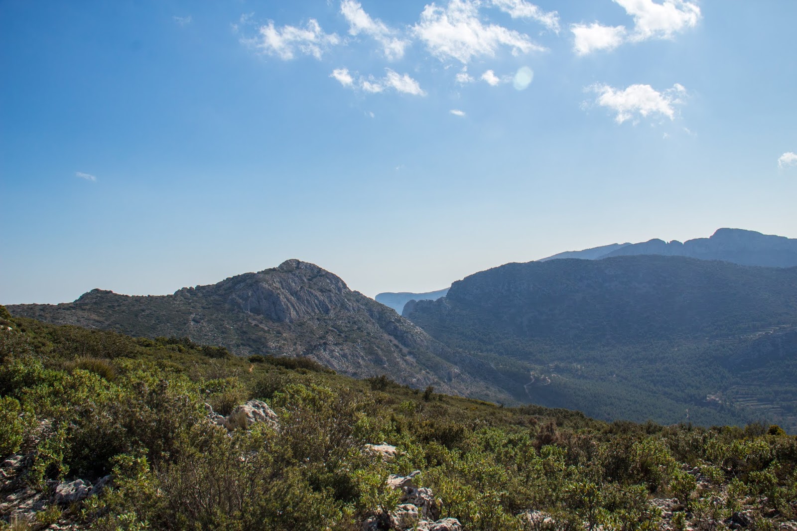 EL MADALLAR, EL PENYÓ ROC Y EL PENYÓ MULERO, DESDE LA FONT DEL PI.