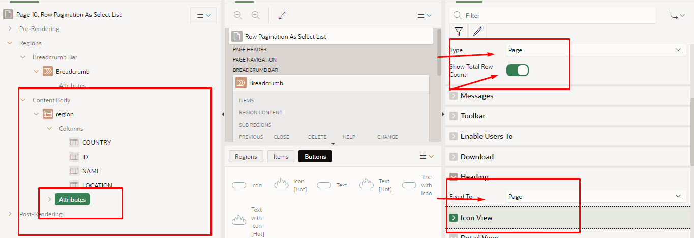 Set Row Pagination As Select List In Interactive Grid Oracle Apex Ontoor Solutions