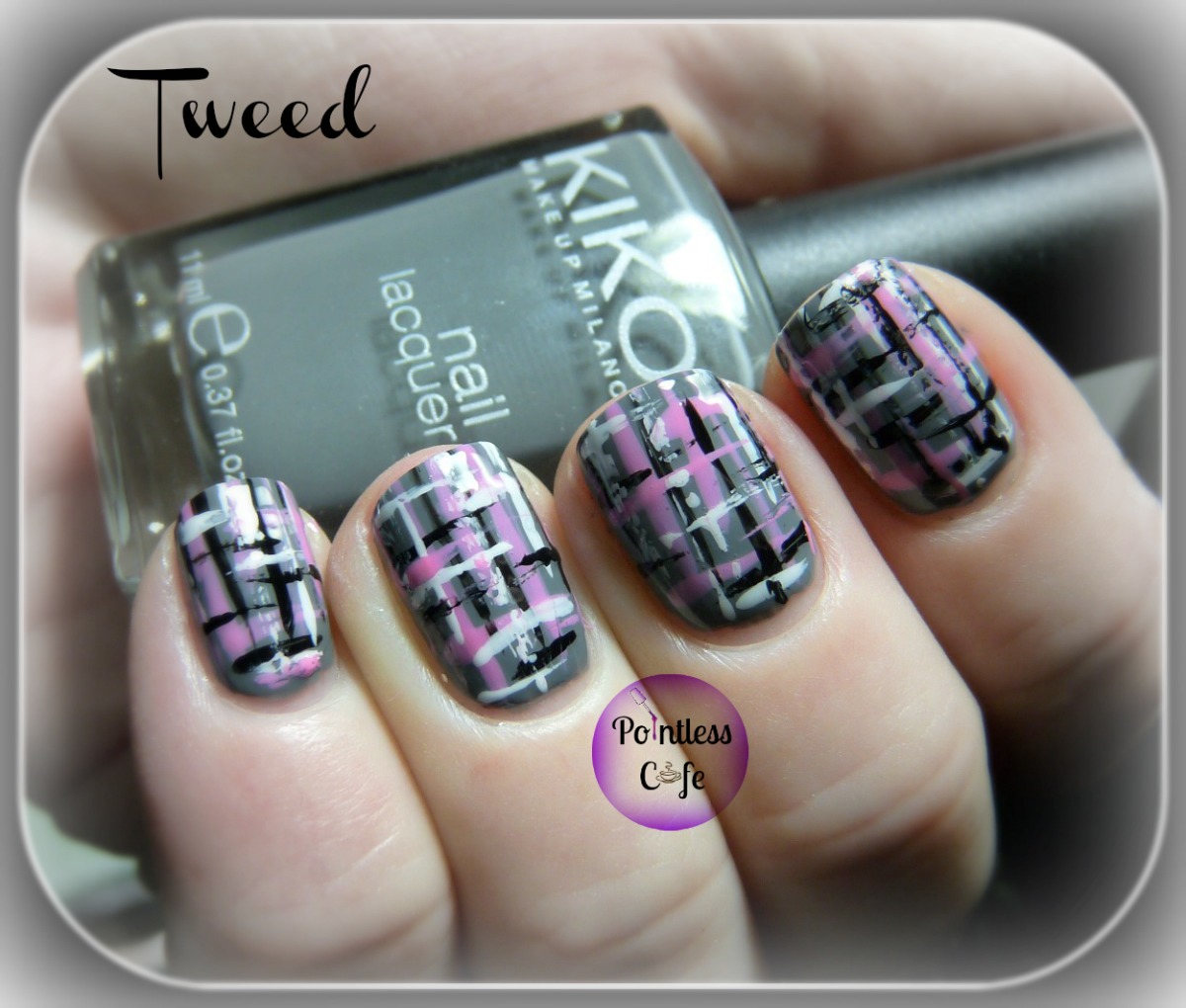 Tweed Nail Art | Pointless Cafe