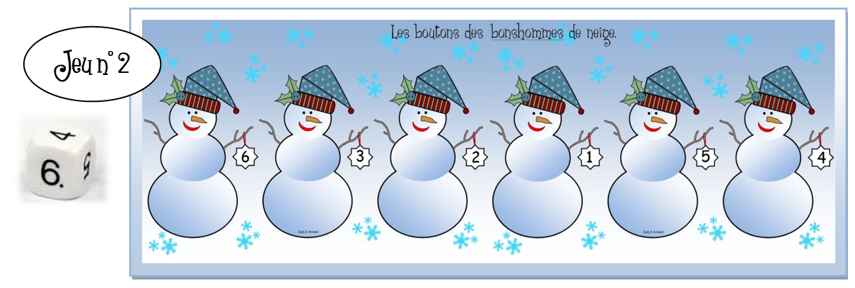 Amiscol: Jeu " Les boutons des bonshommes de neige