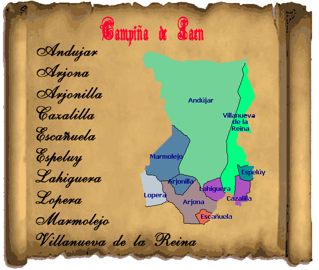 JAEN " Paraiso Andaluz ": Comarcas de Jaen, Pueblos y Ciudades