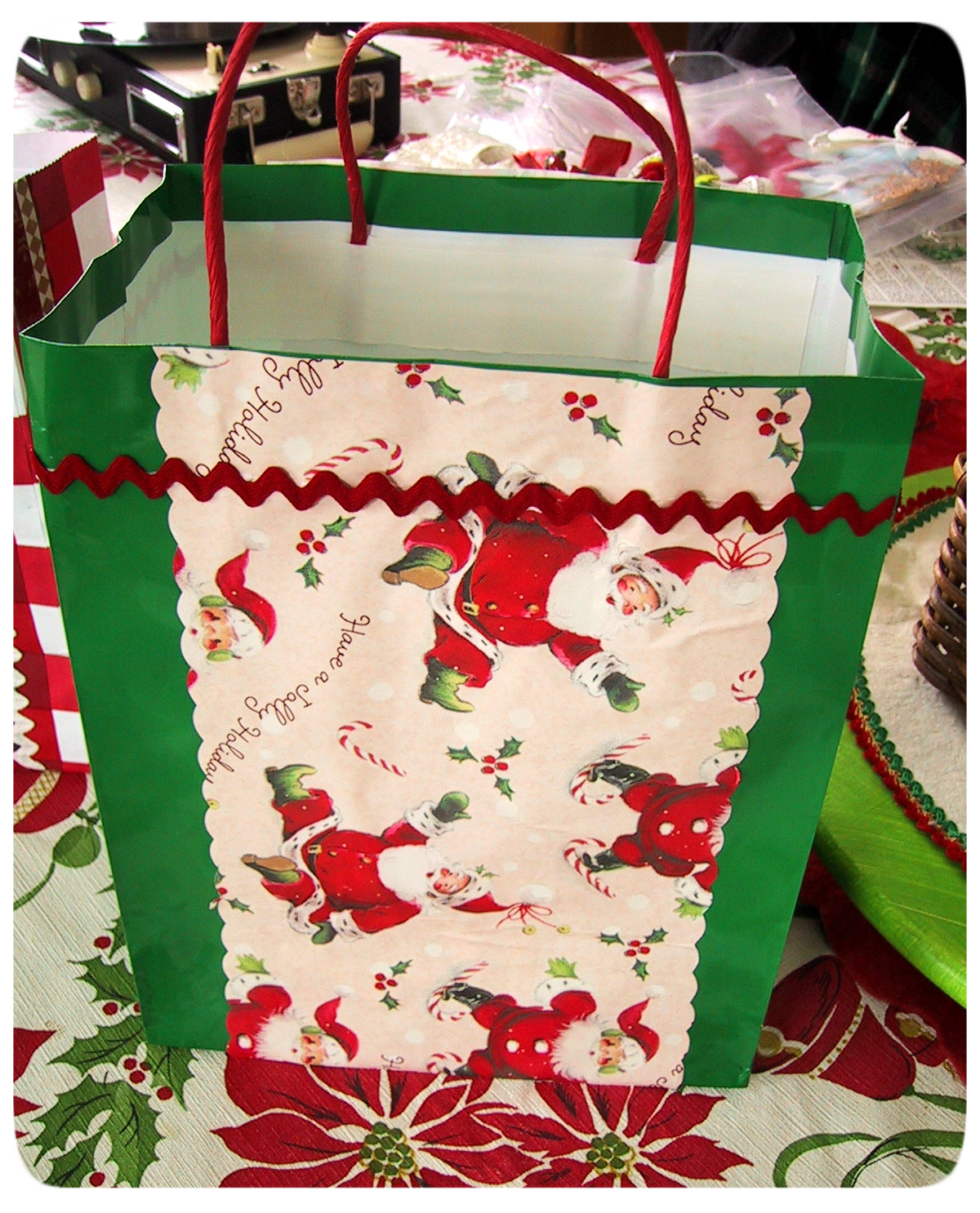 Happy as a Lark: Repurposed Christmas Gift Bags