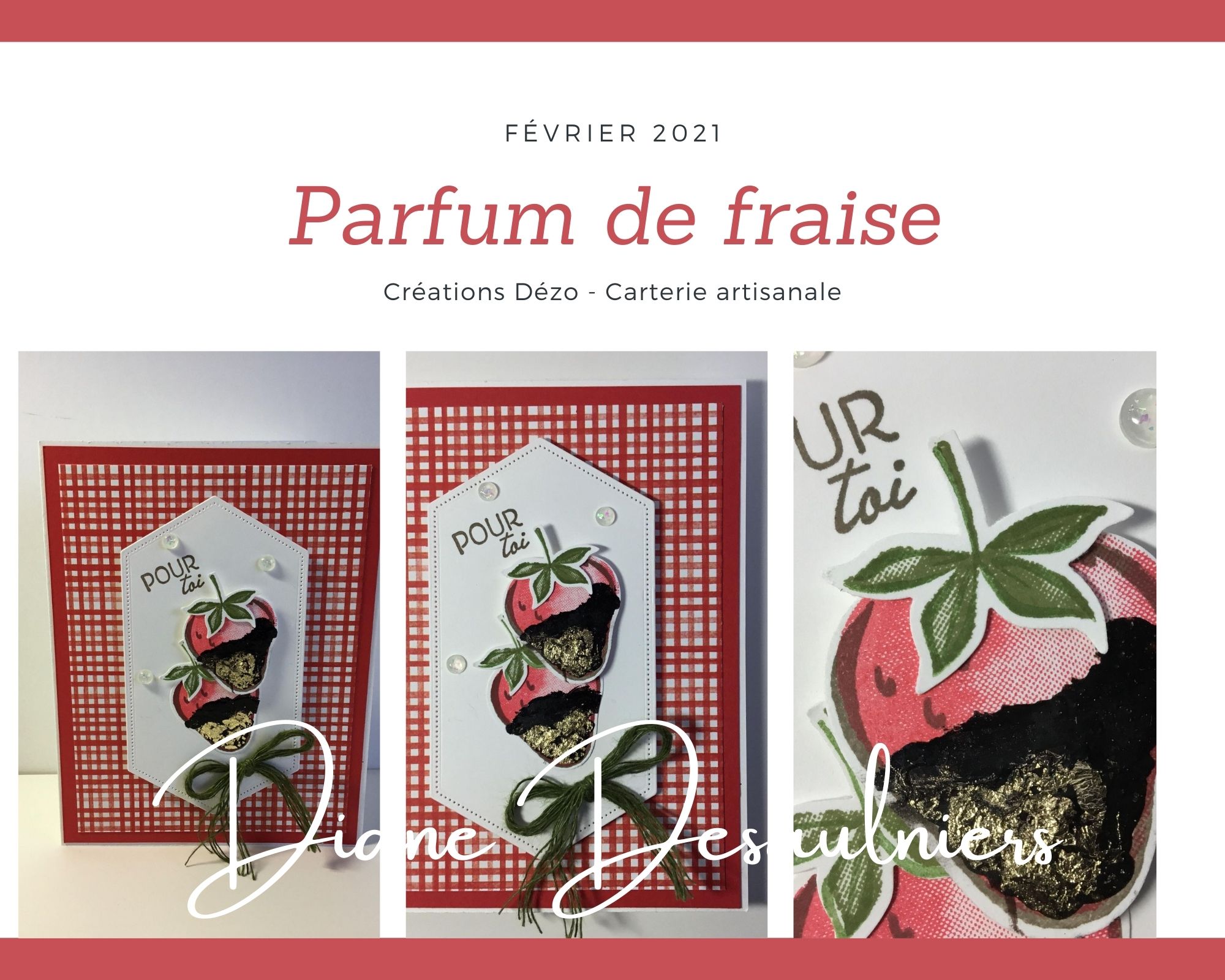 Créations Dézo - Carterie artisanale: Parfum de fraise au chocolat