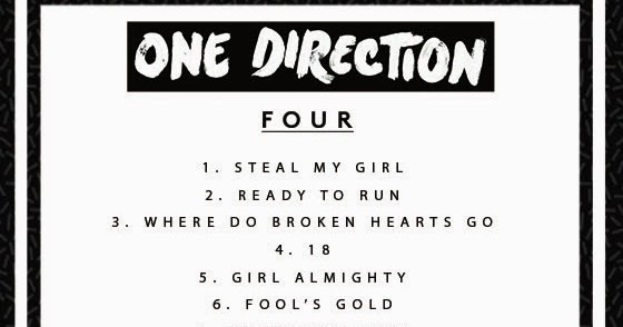 Noticias 1D: La lista de el nuevo album de One Direction "Four"-Notiias ...