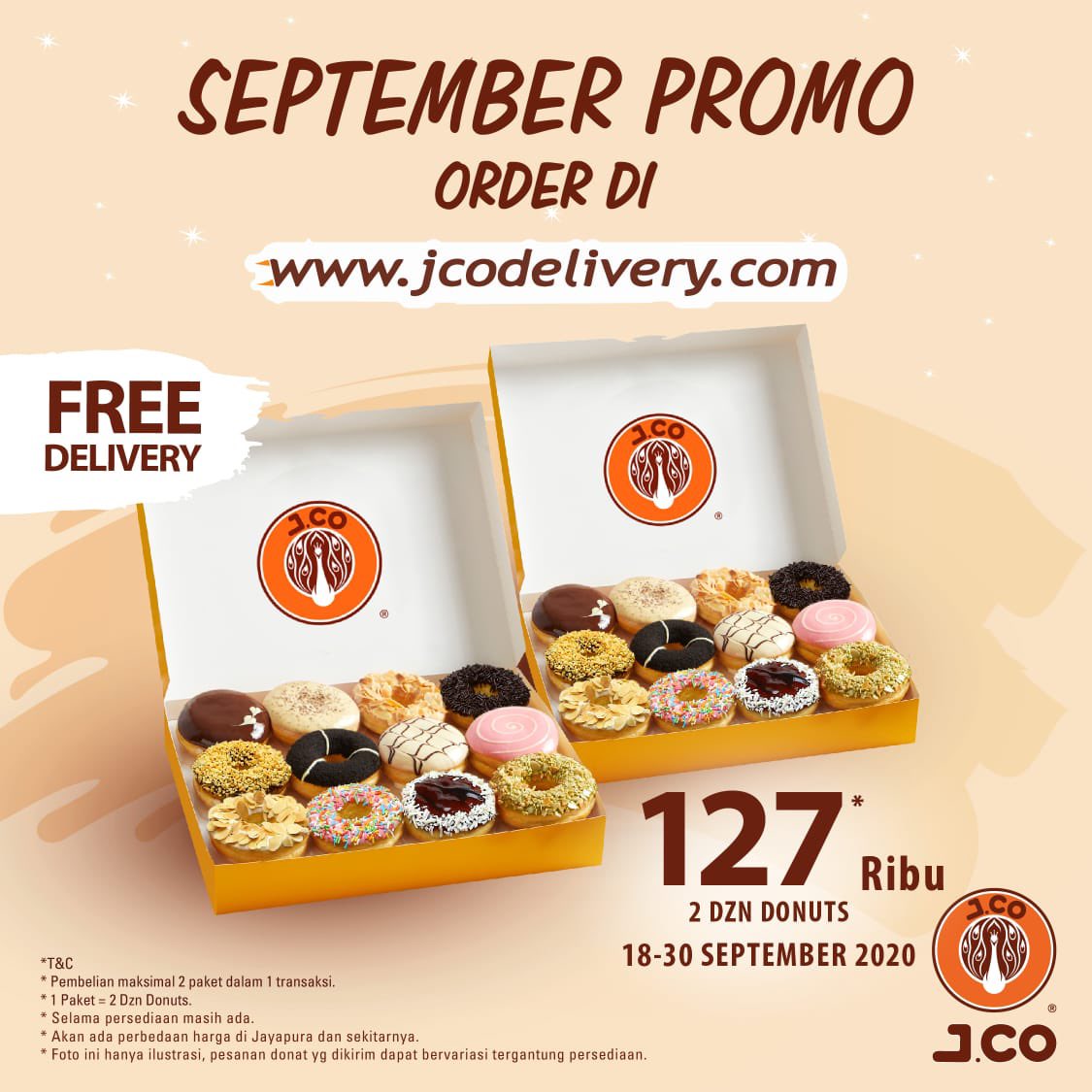 Promo JCO Indonesia Terbaru PROMO FREE Ongkir* dari JCO INDONESIA