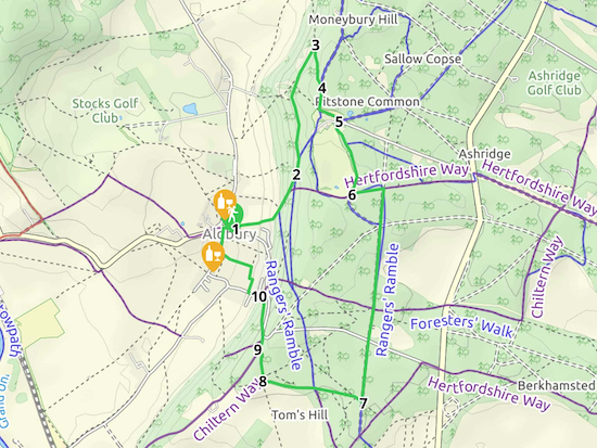 Hertfordshire Walker: Walk 113: Aldbury East Loop